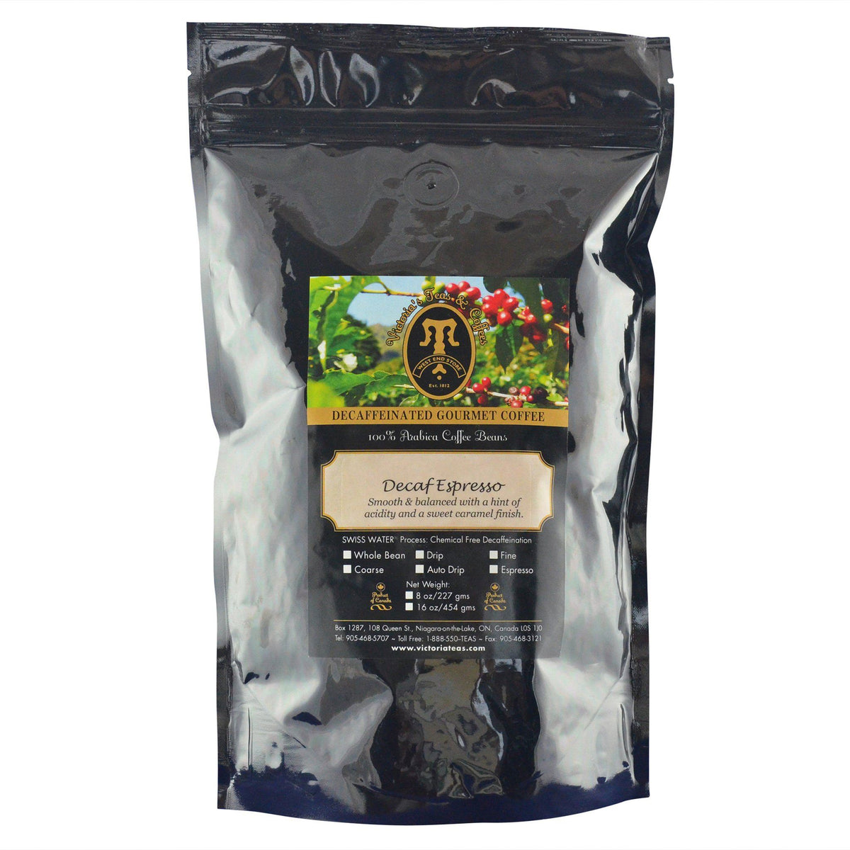 Decaf Espresso – Victoria's Teas and Coffees