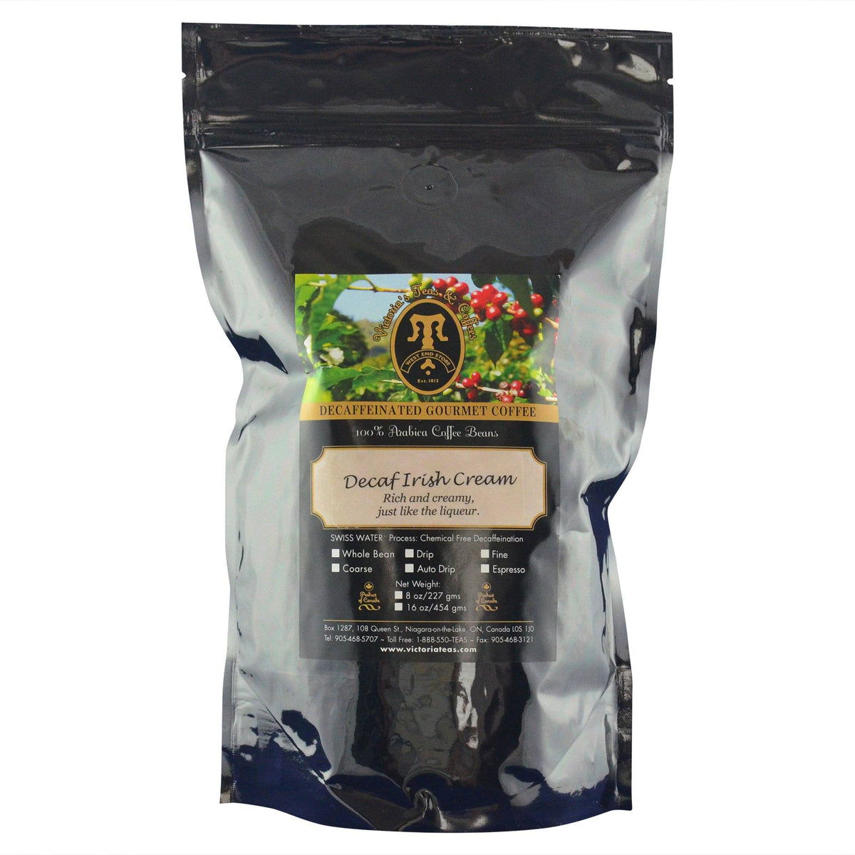 Decaf Irish Cream – Victoria's Teas and Coffees