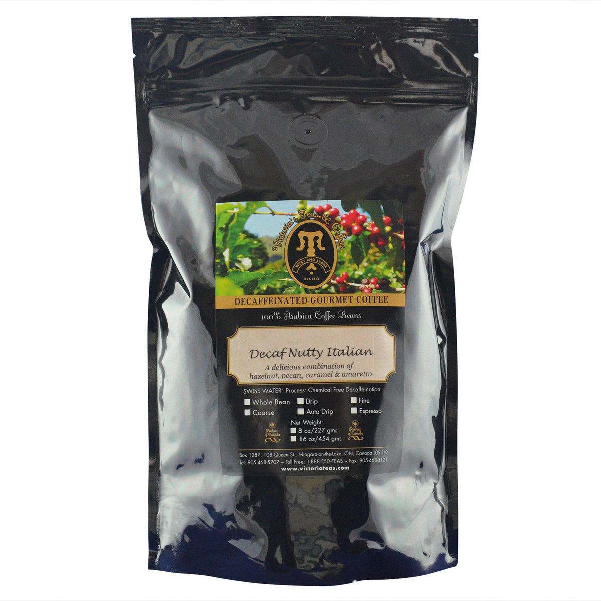 Decaf Nutty Italian – Victoria's Teas and Coffees