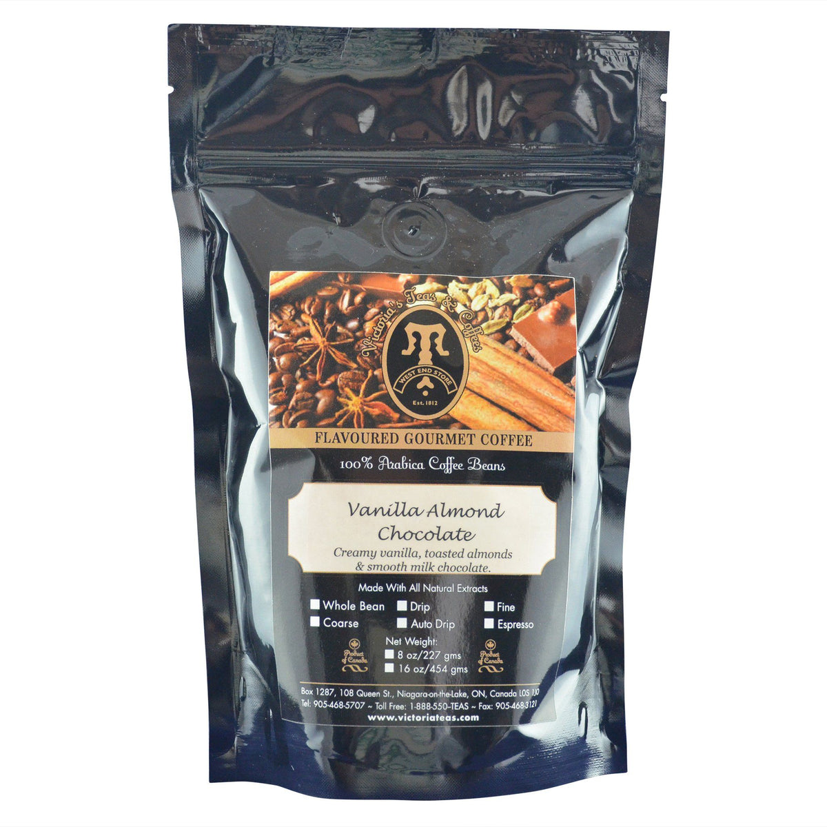 Vanilla Almond Chocolate – Victoria's Teas and Coffees